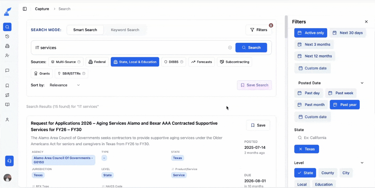 SamSearch - AI for Government Contracting.